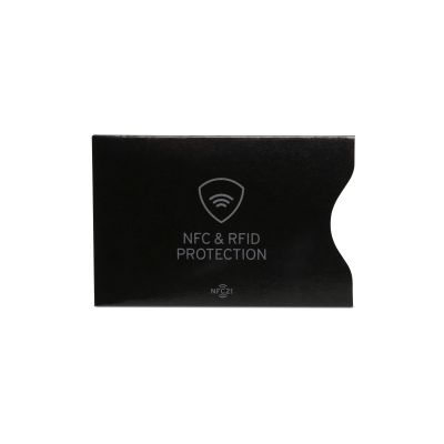 NFC & RFID card protective sleeve − 90 x 60 mm − black | black | 68251